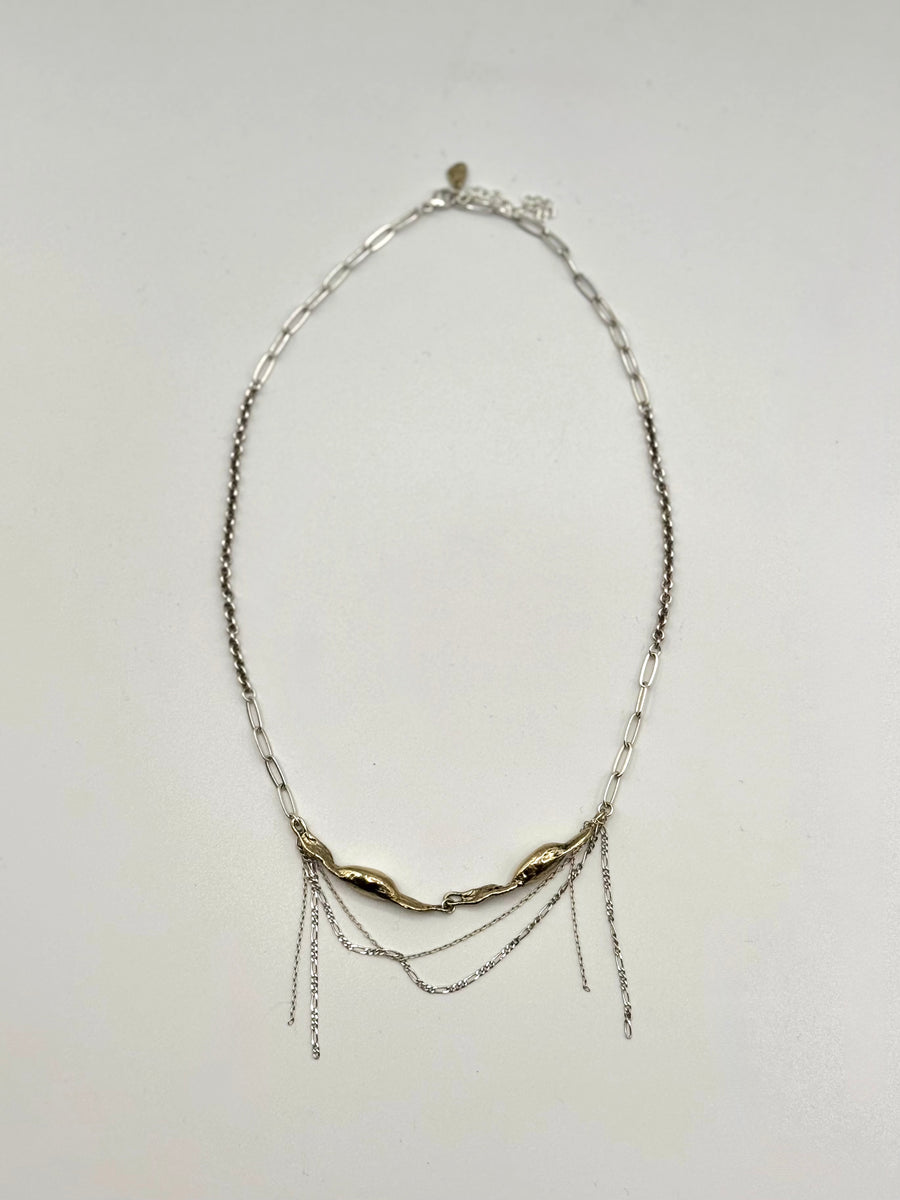 Brass Seaweed Tangled Tassel Necklace – Aftur