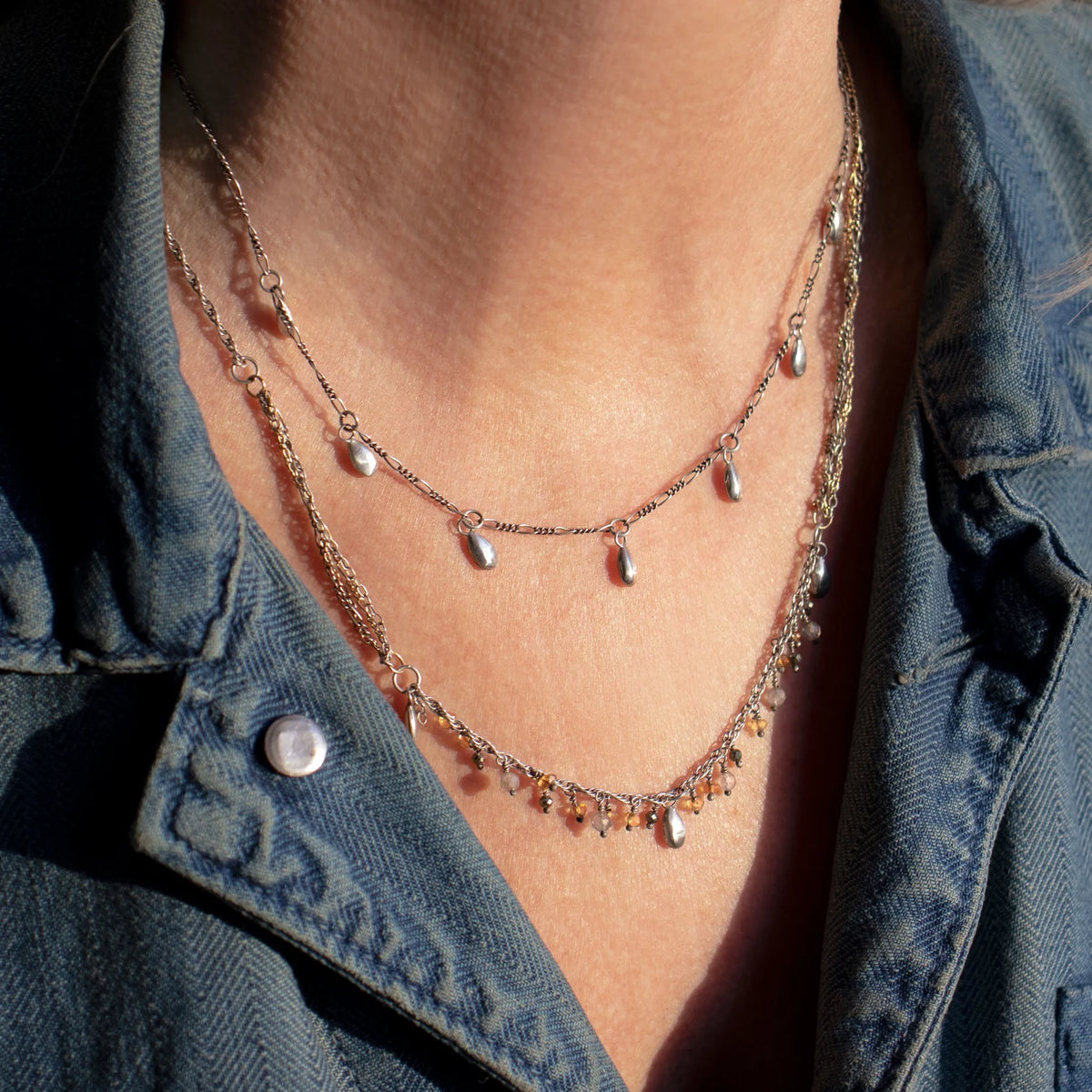 Silver Seven Seed Necklace – Aftur