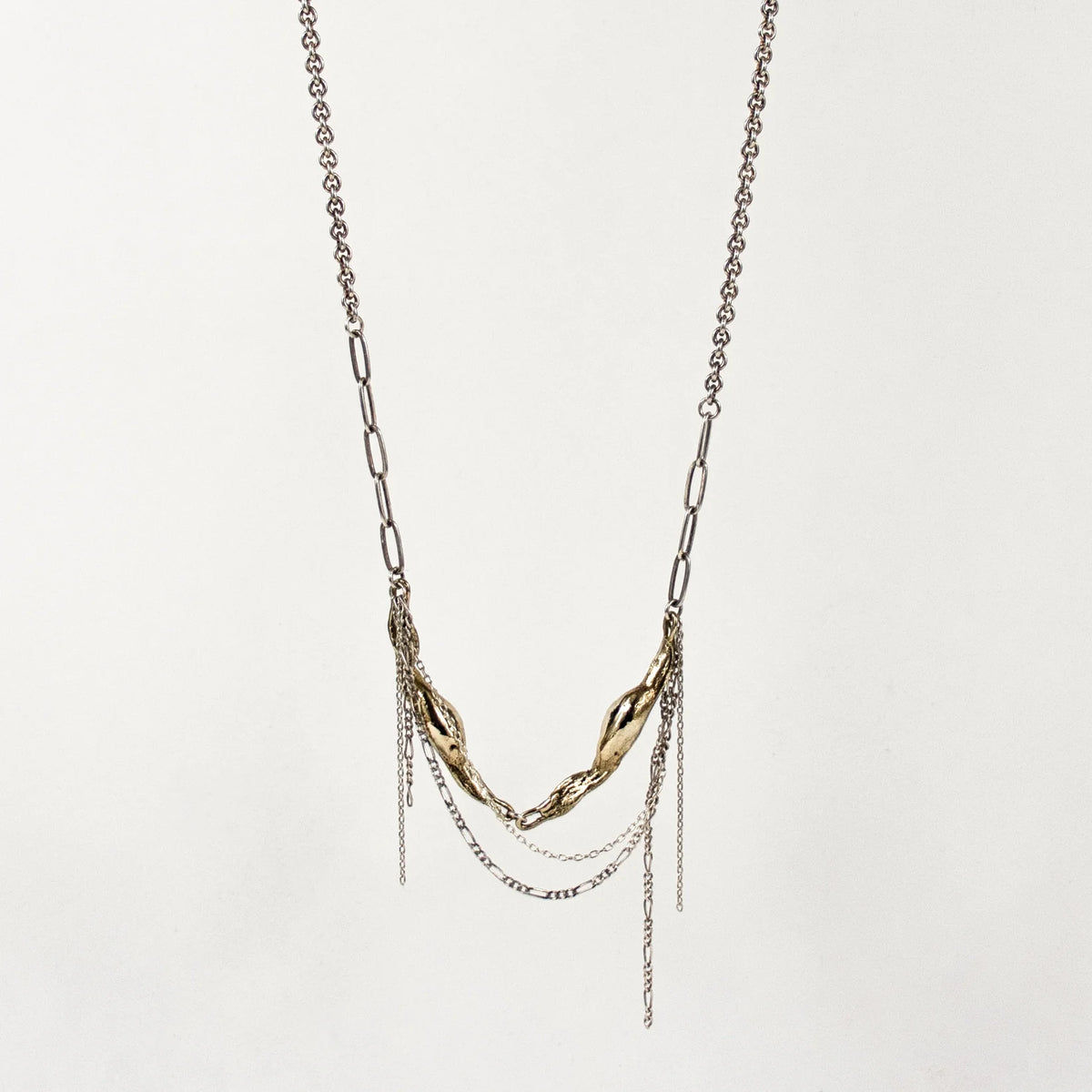 Brass Seaweed Tangled Tassel Necklace – Aftur