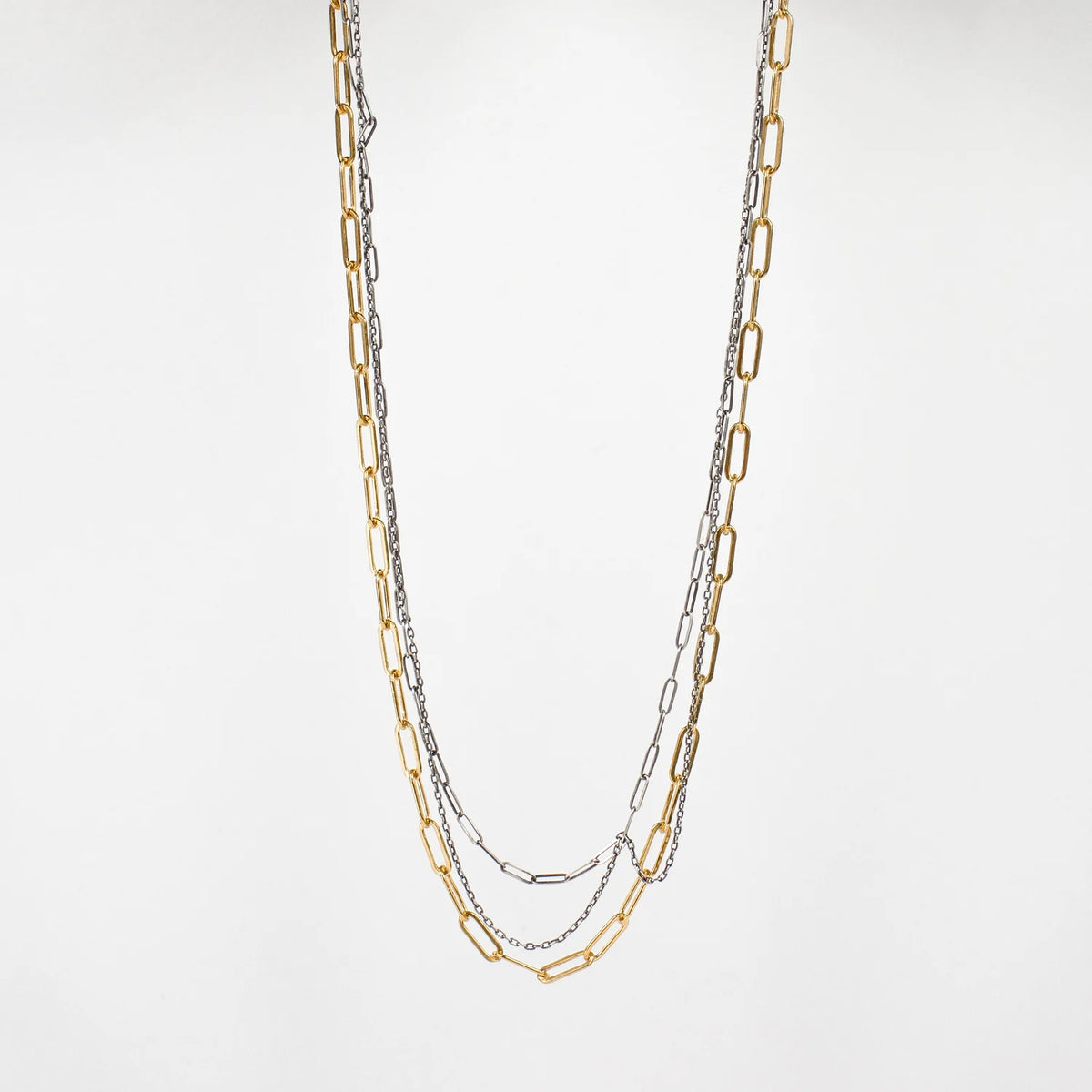 Tangled Gold & Silver Mixed-Chain Necklace – Aftur